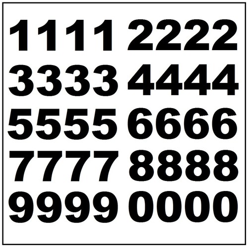 Lot of 40 - 3 1/2" Black Vinyl Mailbox, Tool Box, Locker Numbers Decal ...