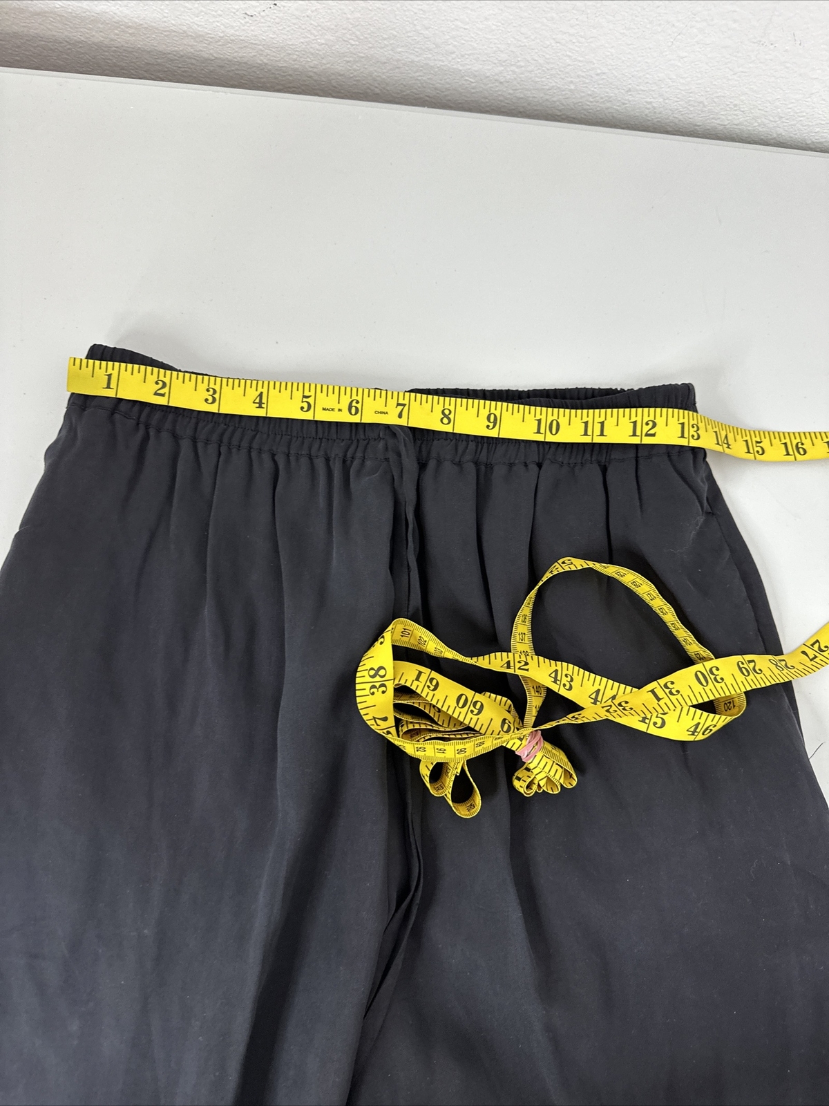 Melrose Silk Studio Pants Womens Medium Black Pull on Light Weight ...