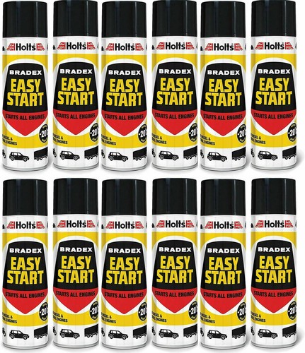 12 x HOLTS BRADEX EASY START FOR PETROL DIESEL ENGINES COLD STARTING ...