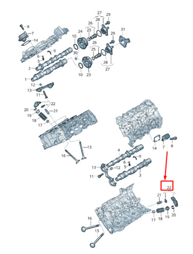 NEW AUDI A6 C8 ENGINE ROLLER ROCKER ARM 0P2109417 ORIGINAL | eBay
