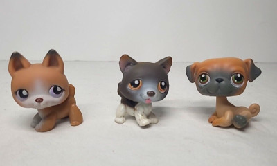Lot of 3 Littlest Pet Shop DOGS Pug 2 Husky 174 German Shepard 112 | eBay