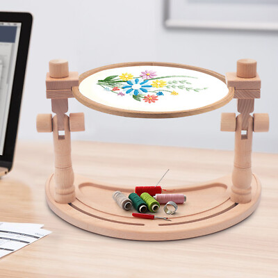 Cross Stitch Frame Tabletop Embroidery Hoop Holder Needlework Rack ...