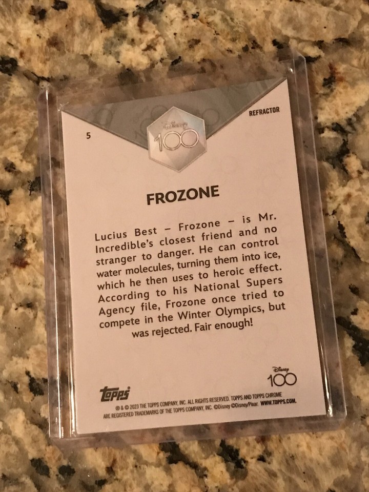 FROZONE #5 DISNEY TOPPS CHROME 100 REFRACTOR CARD | eBay