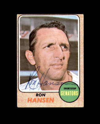Ron Hansen Hand Signed 1968 Topps Washington Senators Autograph | eBay