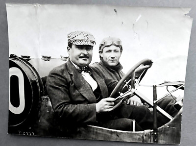 1914 Albert Guyot French Indy 500 Driver w/Riding Mechanic, Central ...
