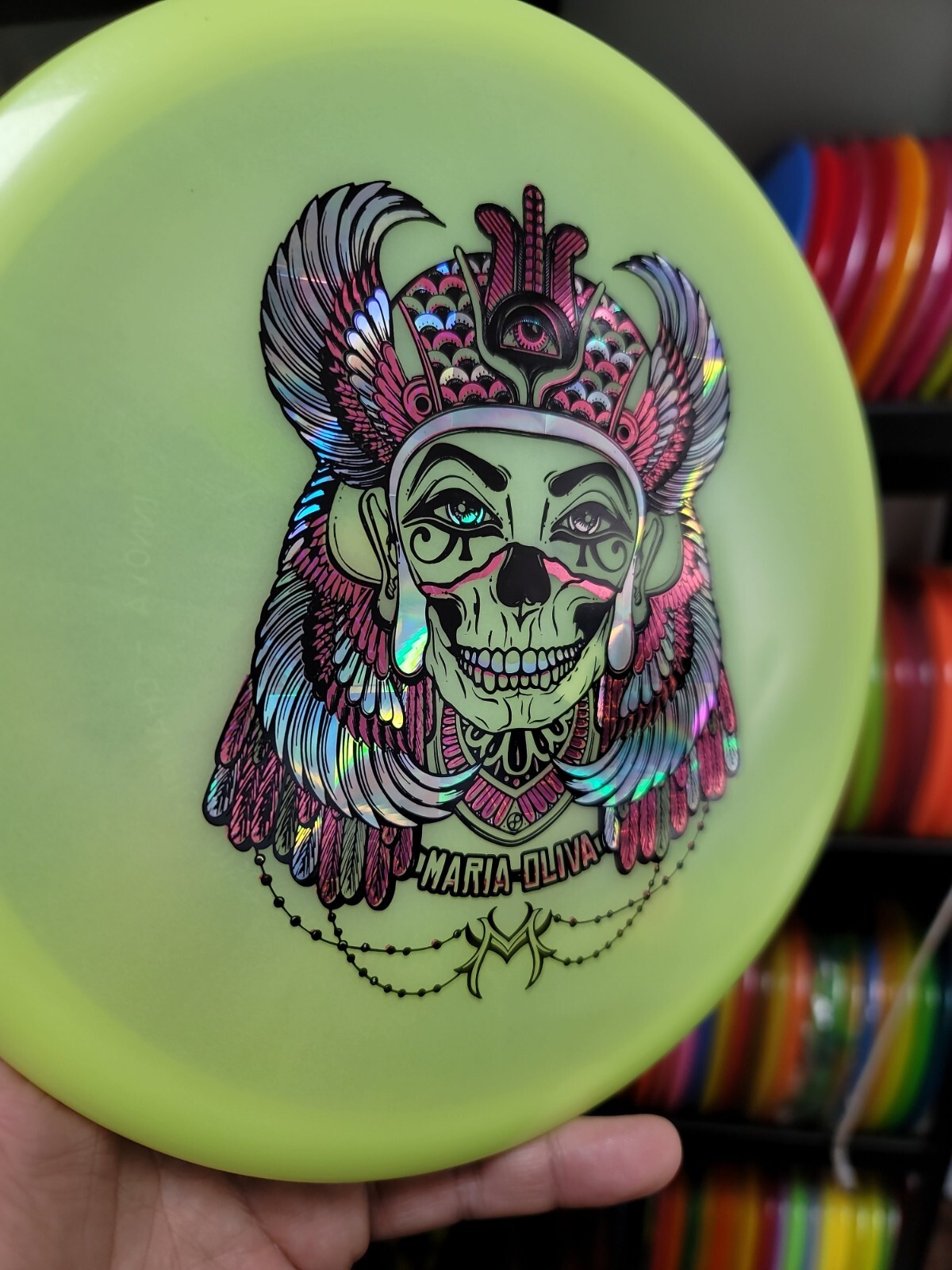 Infinite Discs Yellow 172g #2 Anubis midrange Glow C-Blend Disc Golf ...