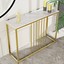 Konsolentisch Gold Metall Beistelltisch Flurtisch in Marmor Stil 100 ...