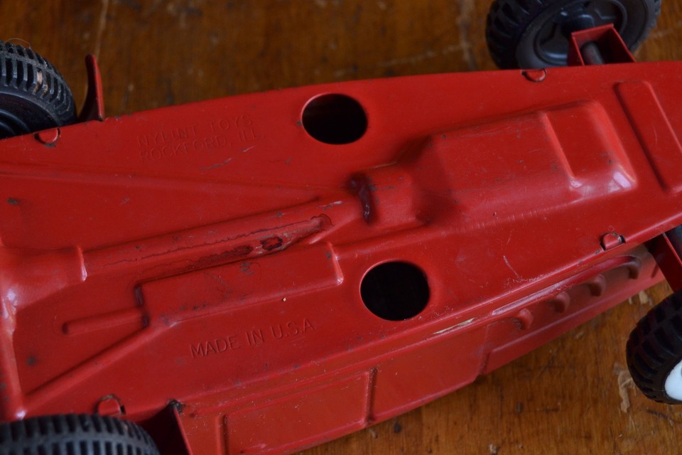 Vintage Nylint Ford Red Hot Rod Jalopy Roadster 1960's Car Pressed ...