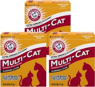 Strength Clean Burst Clumping Litter, 40-lb box, bundle of 3 | eBay