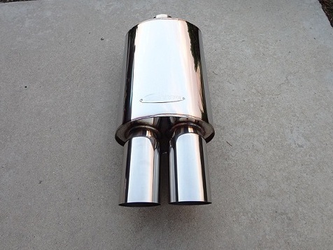 BMW E39 E38 E46 E90 E92 E60 E64 E36 E30 Dual 3" Slant Tip Performance Muffler | eBay