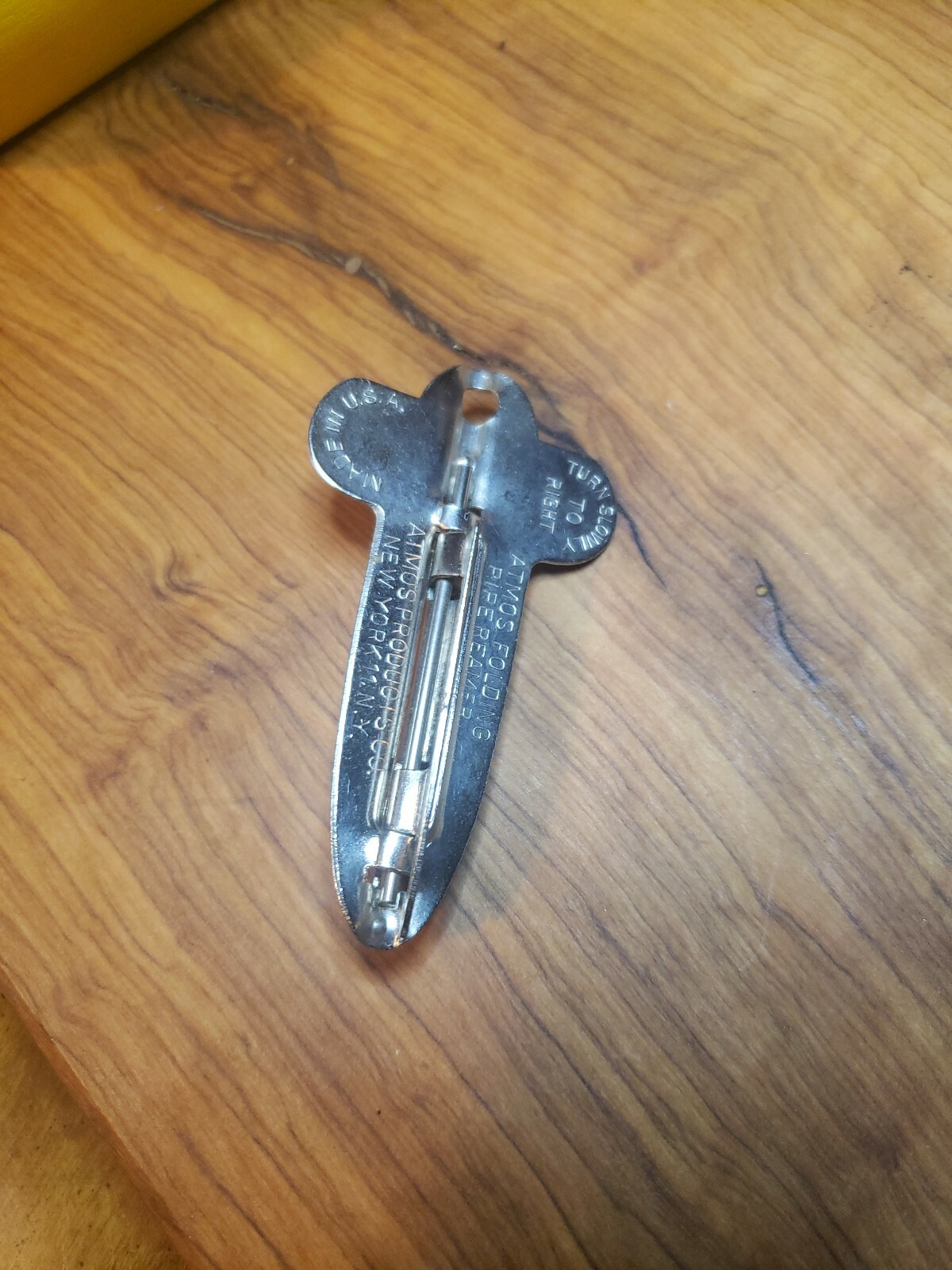 1 NEVER USED ANTIQUE ATMOS Folding Smoking Pipe Reamer Cleaner New York ...