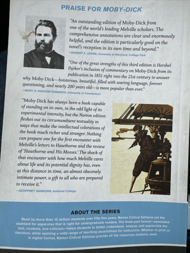 Moby-Dick, Paperback by Melville, Herman; Parker, Hershel (EDT ...