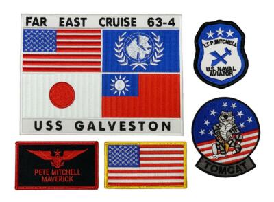 Pete Mitchell Far East Cruise JACKET BACK PATCH {SEEN MOVIE PATCH] 5PC ...