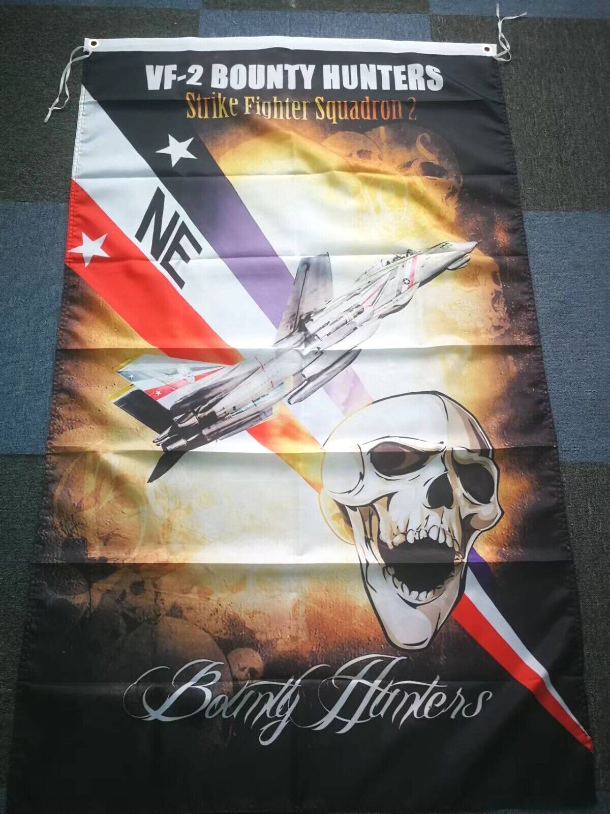 USN VF-2 Bounty Hunters 3x5 ft Single-Sided Flag Banner VFA-2 F-14 ...
