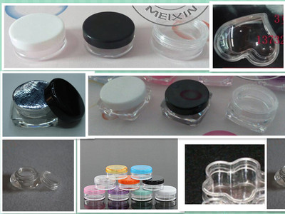 24 small cosmetic empty jar Pot sample container 0.1oz 3g various ...