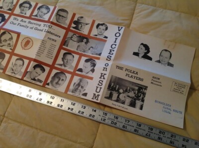 Vintage Radio Station Program Schedule KSUM Fairmont St. James MN Fall ...