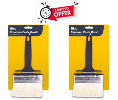 2 x Wallpaper Paste Brush 5" Wide Block Paint Paste Smoother Decorating ...