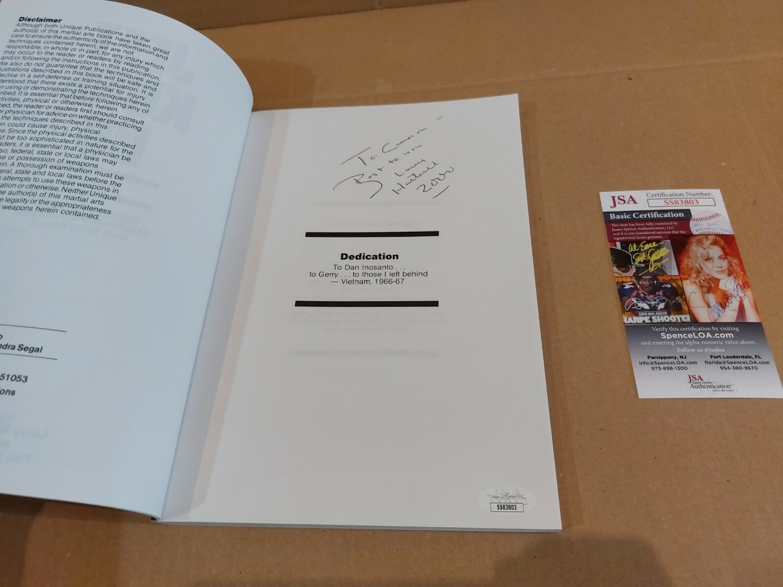 SIGNED AUTOGRAPH LARRY HARTSELL BOOK JEET KUNE DO BRUCE LEE COVER VOL 2 ...