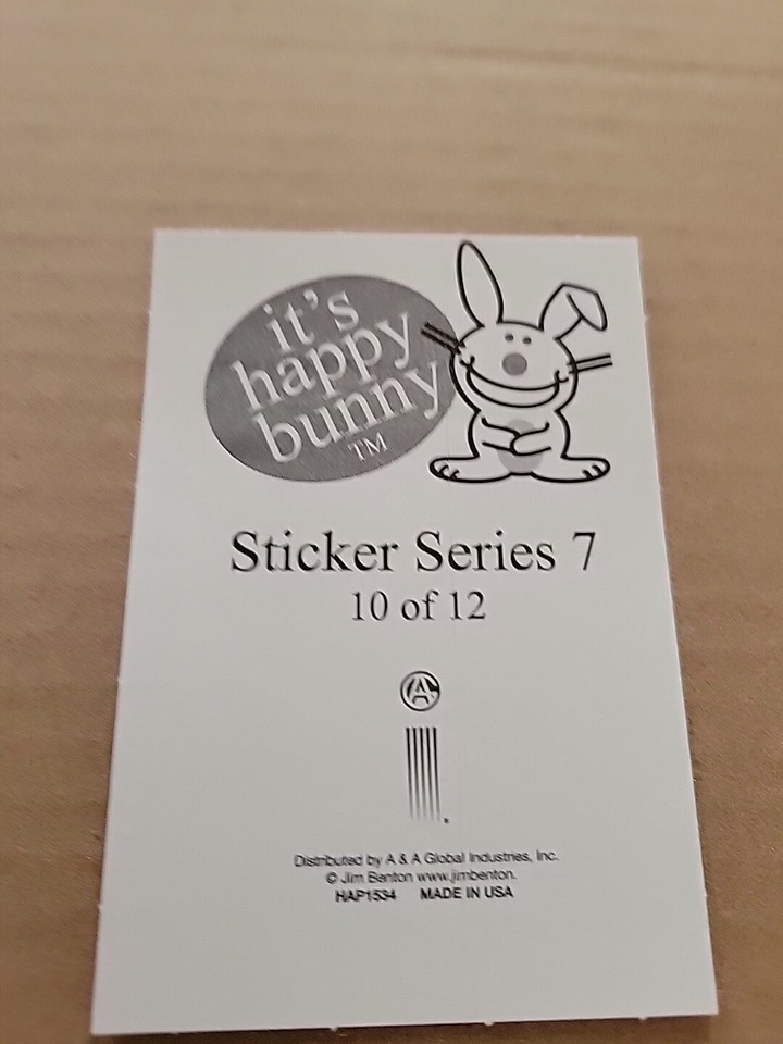 Happy Bunny Sticker, Jim benton, cute, funny. | eBay
