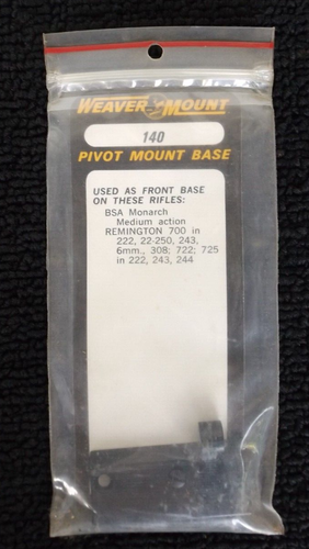 Vtg Weaver Scope Mount Pivot Base NOS El Paso #140 BSA Monarch ...
