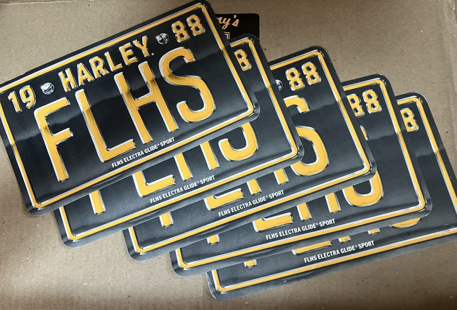 1988 Harley Davidson Dealer display license plate FLHS ELECTRA GLIDE ...