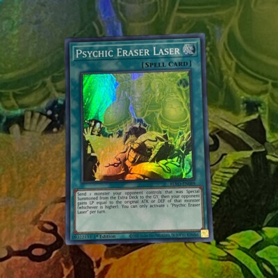 Yu-Gi-Oh! | BLVO | Psychic Eraser Laser | SUPER RARE | 1st Edition | NM ...