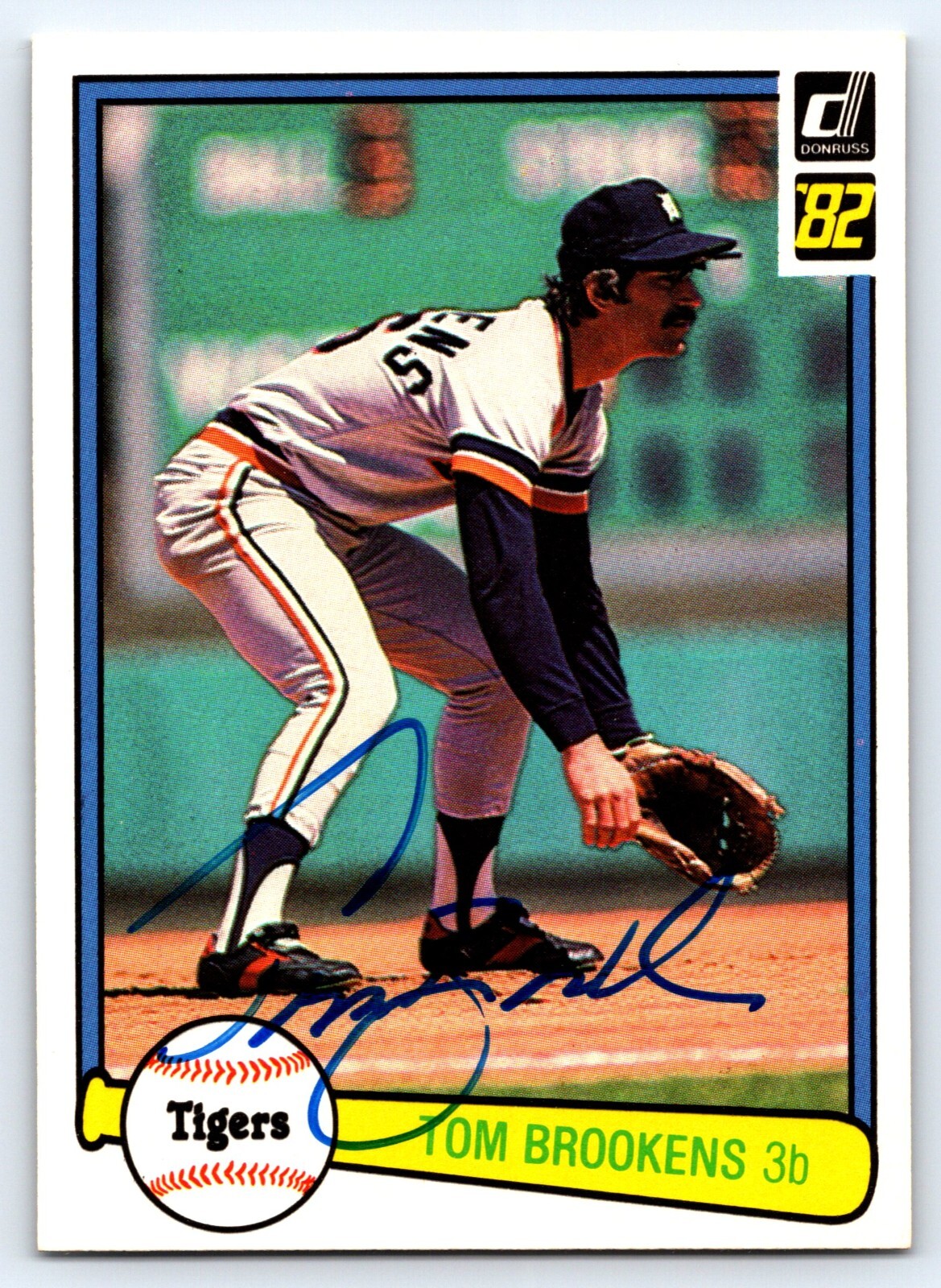 1982 Donruss Tom Brookens #202 Autograph / Signed in person Detroit ...