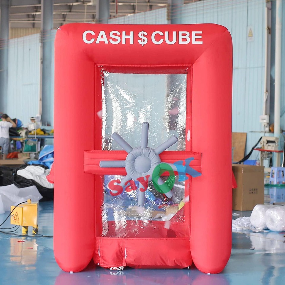 Inflatable Cash Cube Booth for Business Advertising Event Money Grab ...
