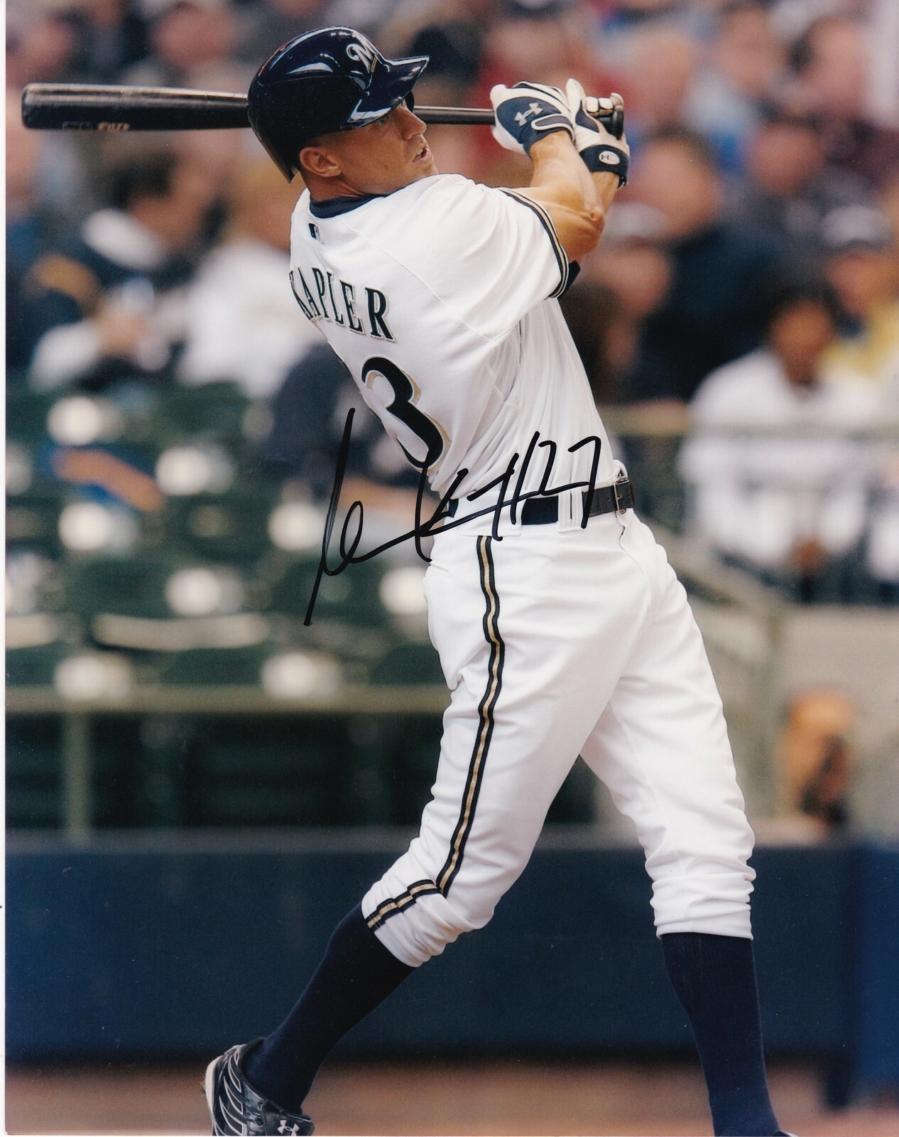 GABE KAPLER MILWAUKEE BREWERS ACTION SIGNED 8x10 | eBay