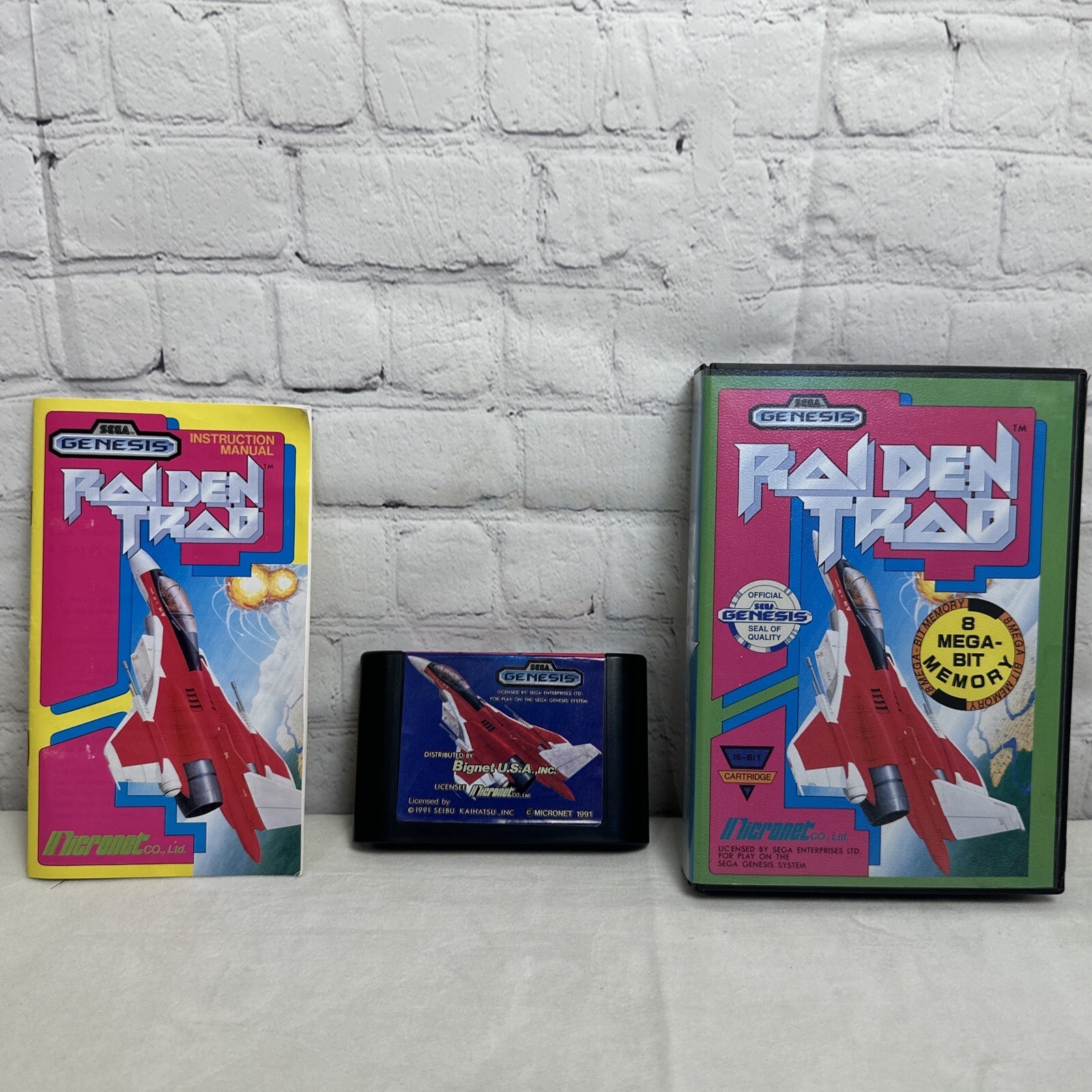 SEGA Genesis Raiden Trad Authentic Game Box, Very Good Condition Rare ...