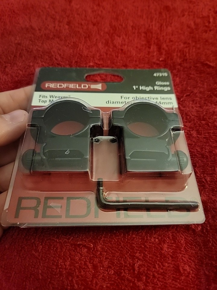Factory Redfield 1" High Scope Rings Gloss Black Gun Part NOS #47315 | eBay