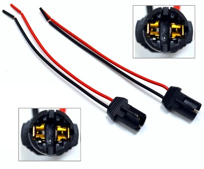 Universal Pigtail Wire Female Socket 168 T10 PBL License Plate Tag ...