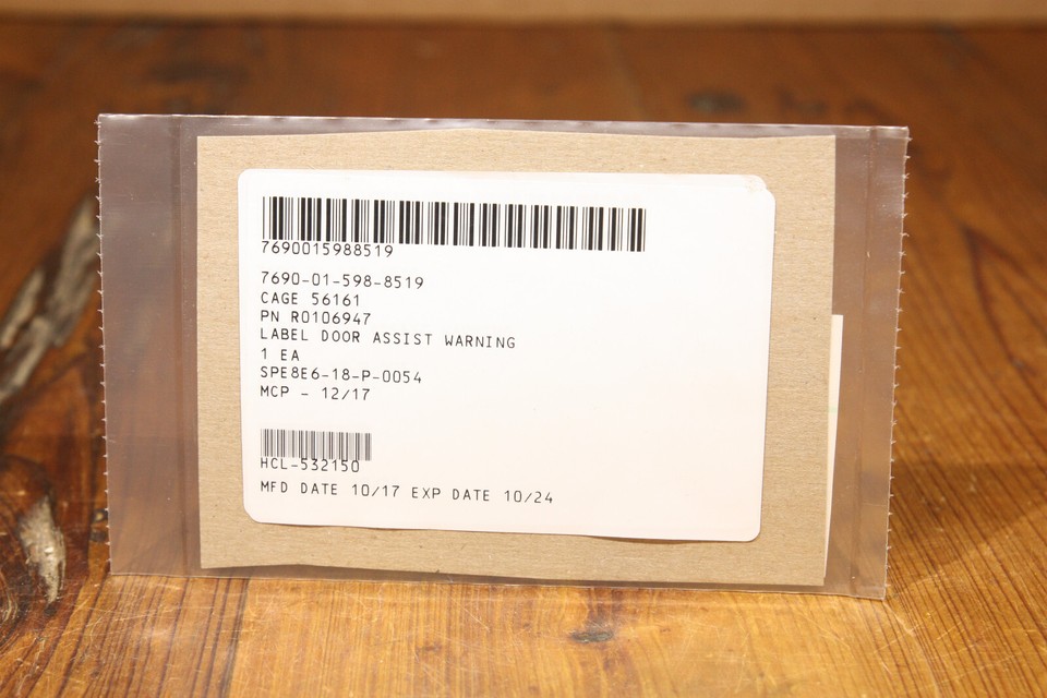 *NOS* Keep Clear When Operating Warning Label Sticker 2.25x5" NSN ...