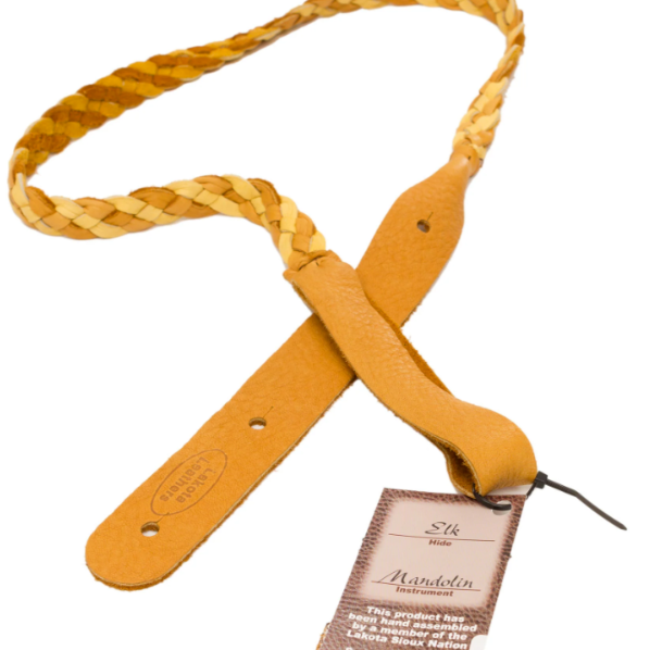 LAKOTA LEATHERS Braided Elk Leather Mandolin Straps! Native Made! | eBay