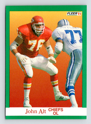 1991 Fleer Card, #88 John Alt, Kansas City Chiefs Hall of Fame | eBay