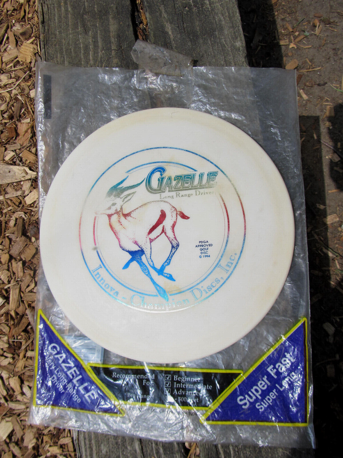 Innova Gazelle Vintage Disc Golf History White 1994 DX w/Rainbow stamp ...