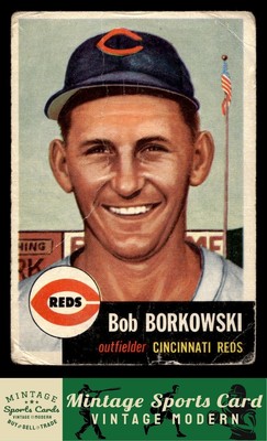 1953 Topps - Bob Borkowski - #7 Cincinnati Reds | eBay