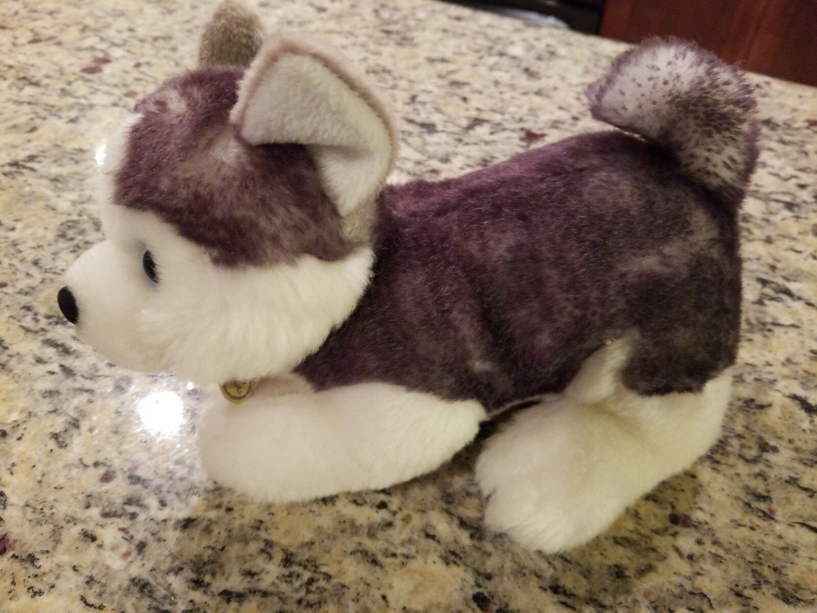 2017 Miyoni Siberian Husky Gray White Blue Eye Plush Stuffed Puppy Dog ...