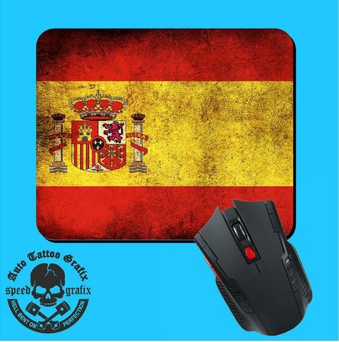 RUSTIC SPAIN FLAG MOUSEPAD MOUSE PAD MOUSE MAT COMPUTER LAPTOP MAKES A ...