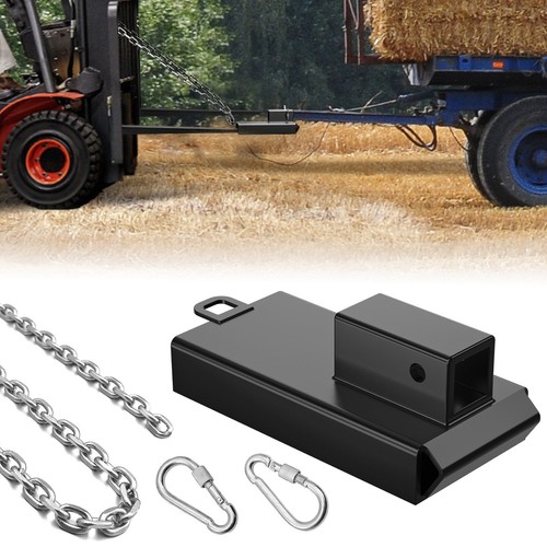 Black Single Forklift Trailer Ball 2" Towing Adapter Attachment W ...