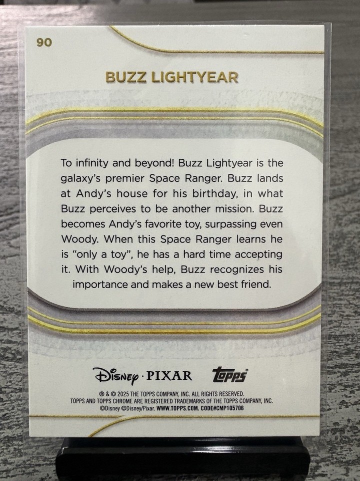 Buzz Lightyear #90 – Toy Story – Topps Chrome Disney 100 – Refractor | eBay