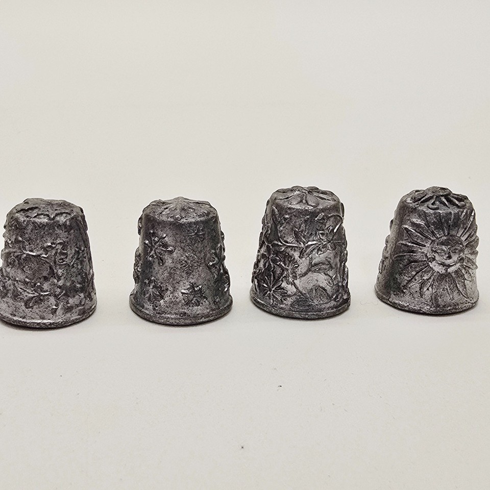 Vintage Pewter Thimble Set of the Seasons | eBay