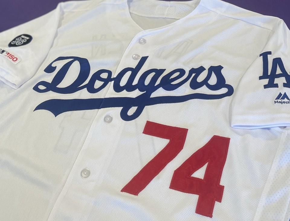 Authentic Kenley Jansen #74 Los Angeles(LA) Dodgers Majestic Jersey 48 ...