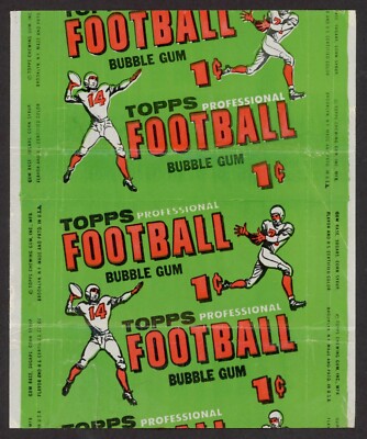 1956 Topps Football 1¢ Wax Pack Wrappers Light Green Variation RARE | eBay