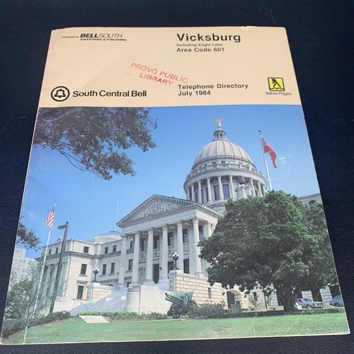 Vtg 1984 Vicksburg Mississippi Telephone Directory Phone Book Area Code ...