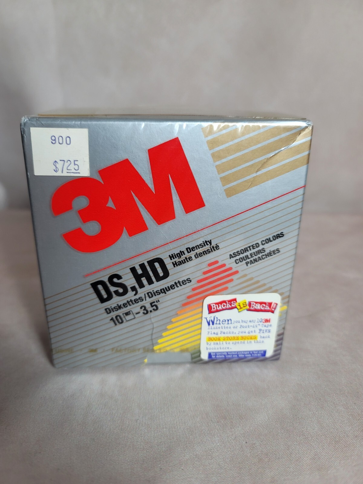 3M High Density DS HD 3.5" Diskette - Box of 10 (12513) for sale online ...