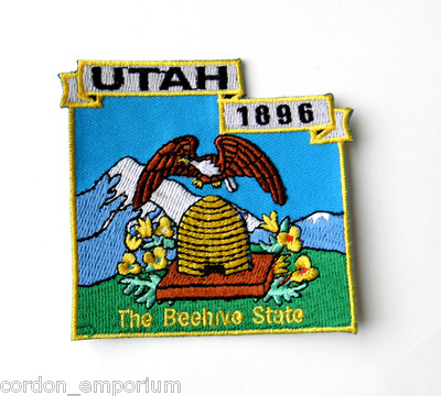 UNITED STATES UTAH STATE NAME MAP EMBROIDERED PATCH 2 x 3 | eBay