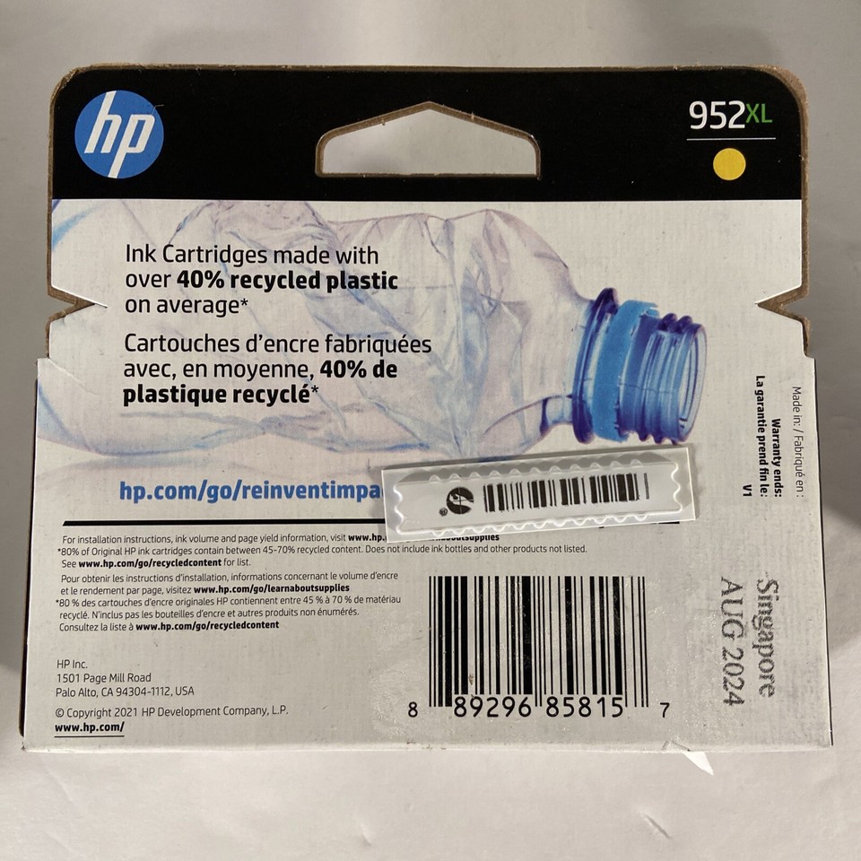 GENUINE HP 952XL YELLOW INK L0S67AN OFFICEJET PRO 8710 8720 8730 SEALED ...