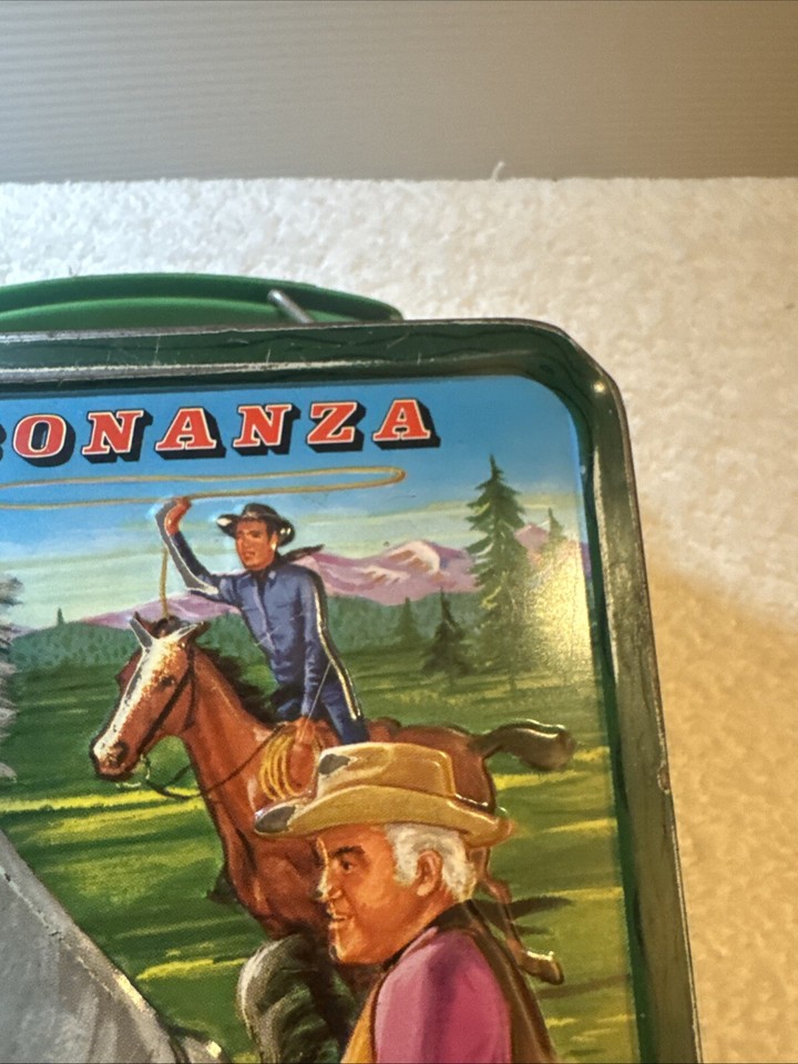 Vintage BONANZA Lunchbox & Thermos - TV - Ponderosa (1963) with Thermos ...