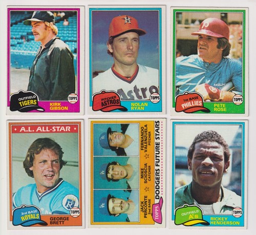 1981 Topps Baseball COMPLETE Set (726) - Valenzuela - Gibson Rookie ...